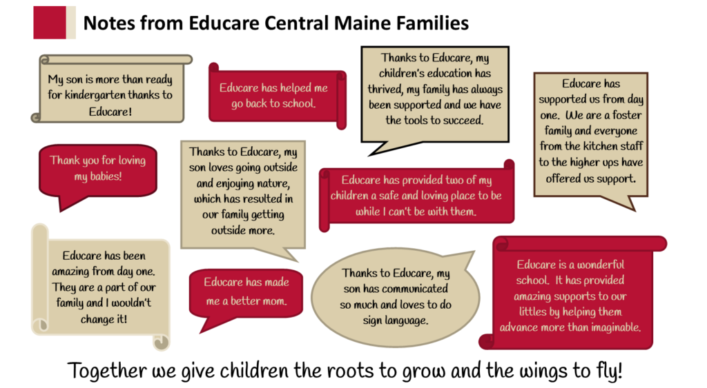 Parent Testimonials - Educare Central Maine